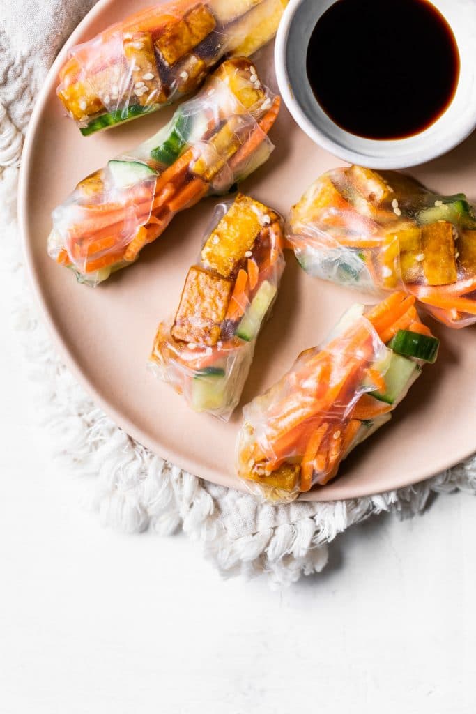 Sesame Tofu Spring Rolls - The Almond Eater