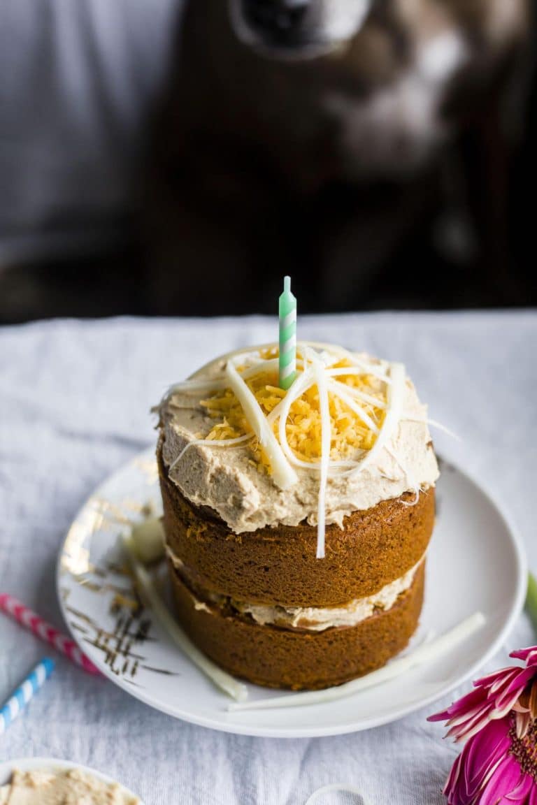 Mini Dog Birthday Cake - The Almond Eater