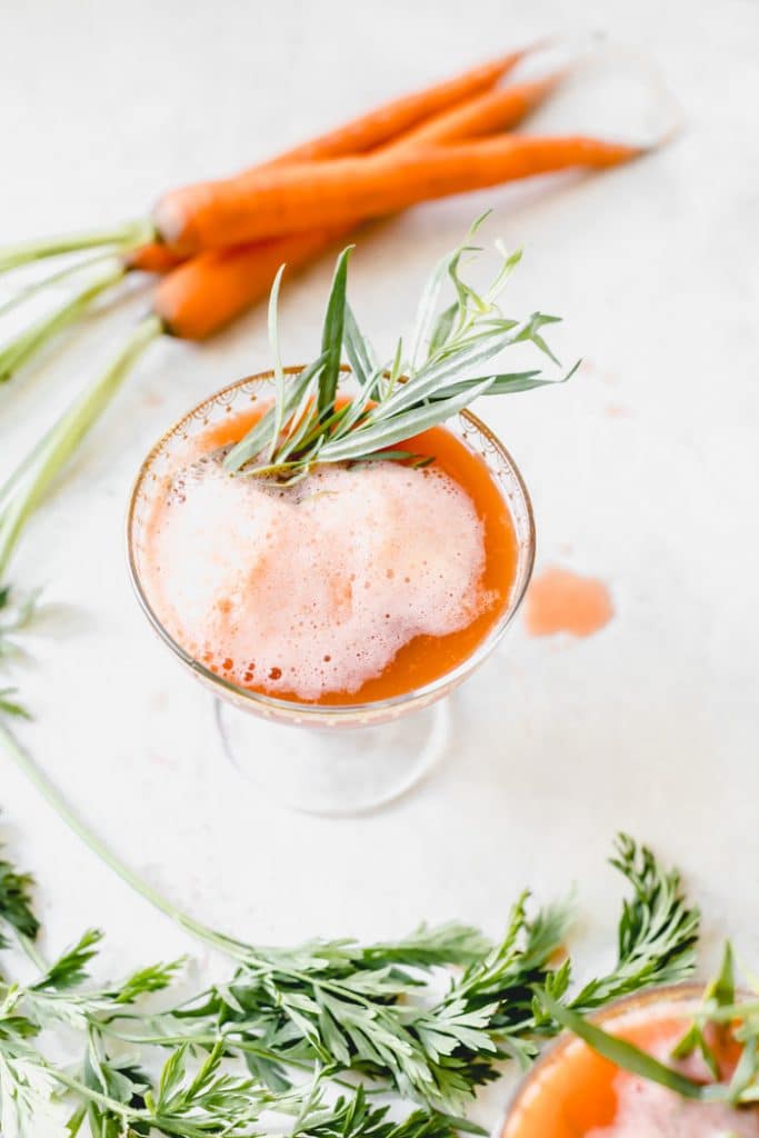 Ginger Carrot Juice Cocktail - The Almond Eater