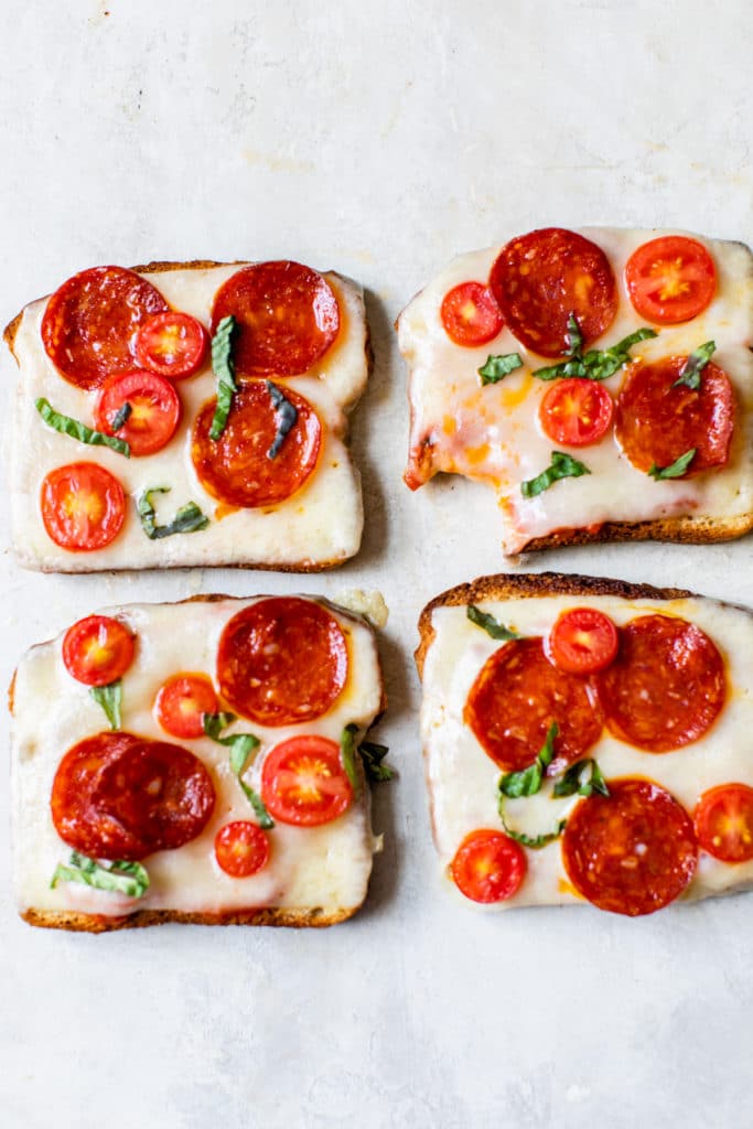 Pizza Toast-The Almond Eater