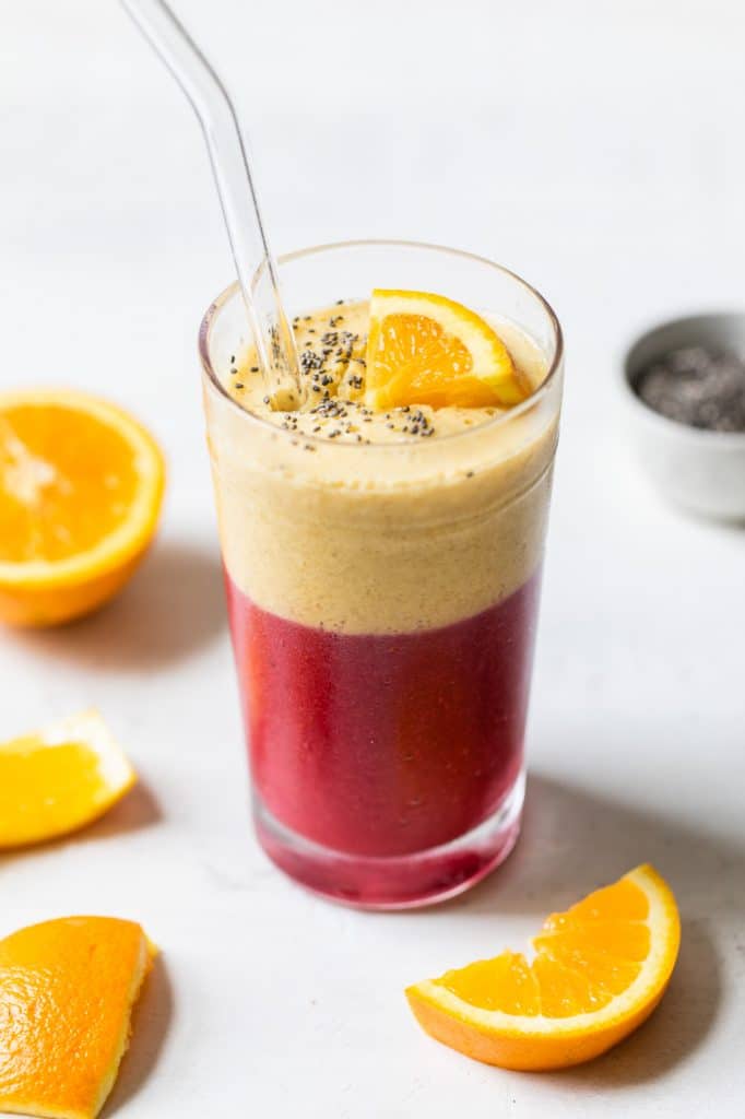 Raspberry Orange Smoothie-The Almond Eater