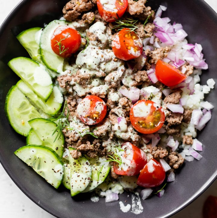 Mediterranean Lamb Bowl - The Almond Eater