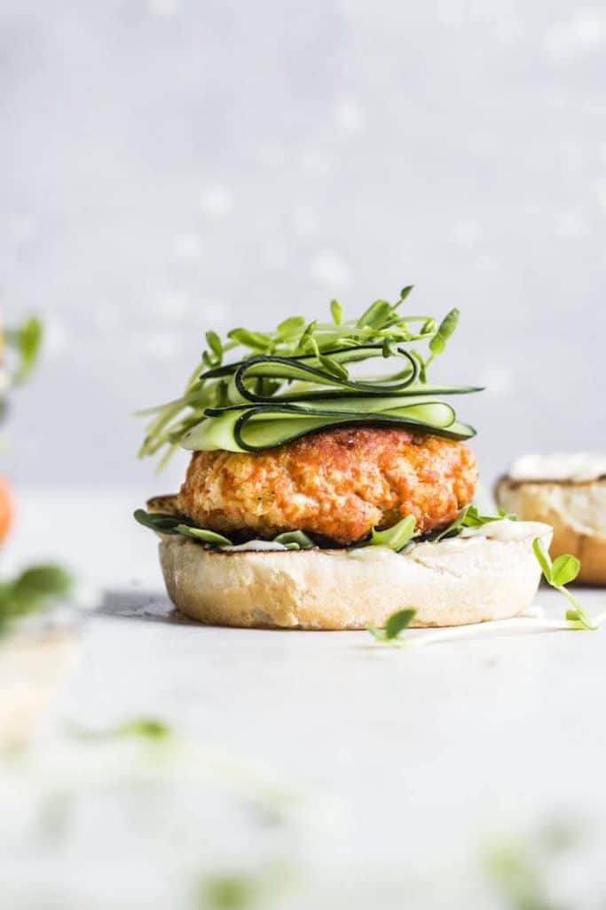 Pan-Seared Salmon Burgers - The Almond Eater