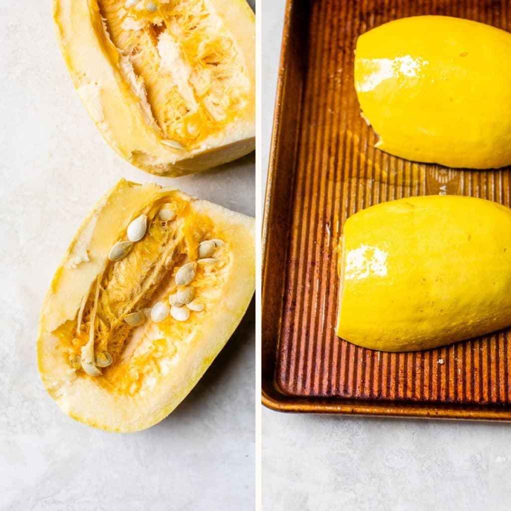 Fresh Tomato Spaghetti Squash Pasta - The Almond Eater