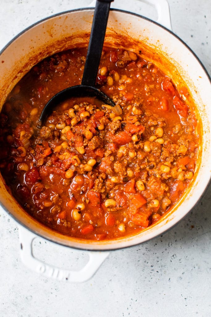Black Eyed Peas Beer Chili - The Almond Eater
