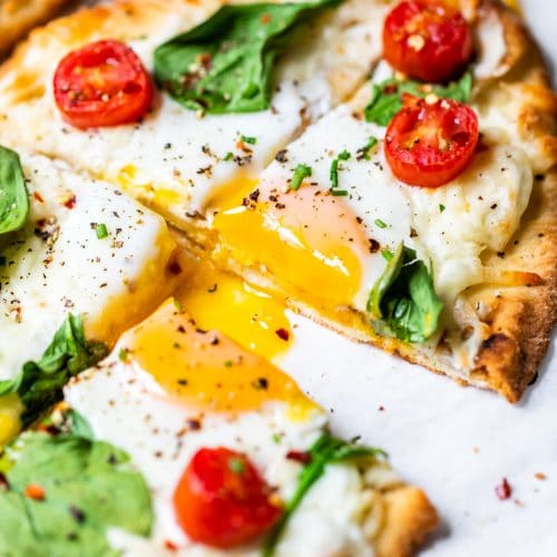 Mini Breakfast Pizzas - The Almond Eater