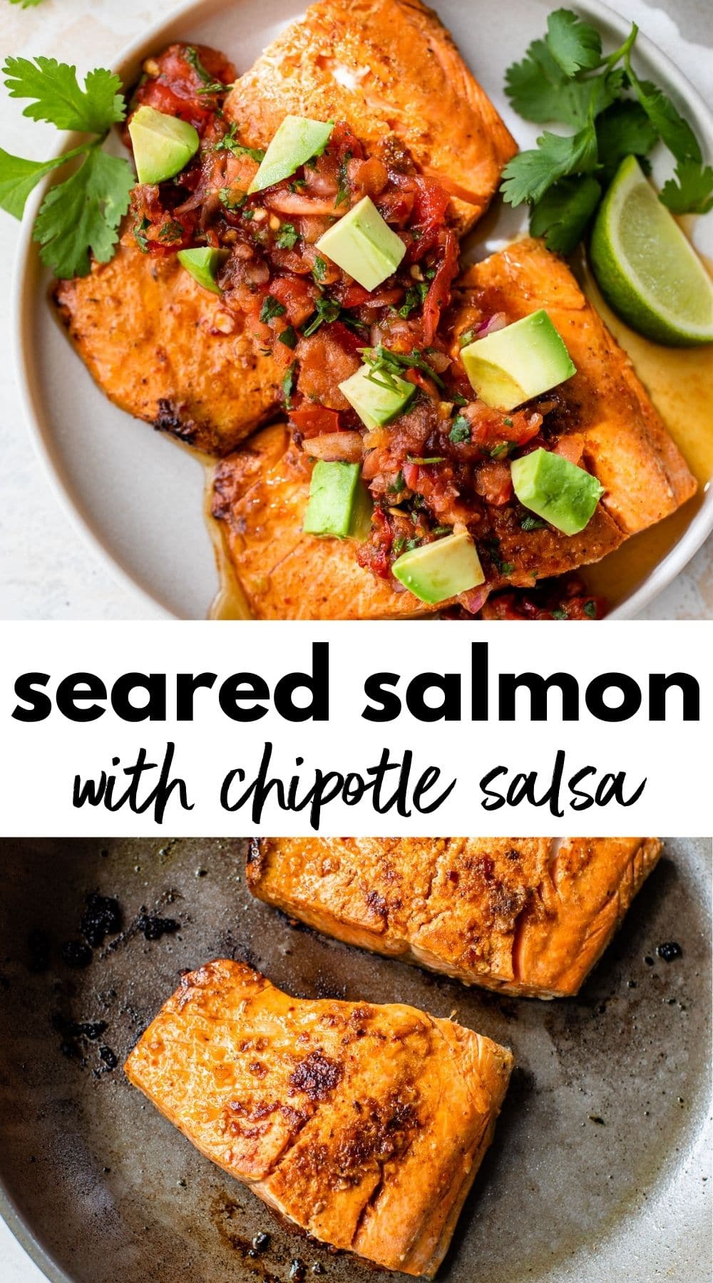 Seared Salmon with Chipotle Salsa - The Almond Eater