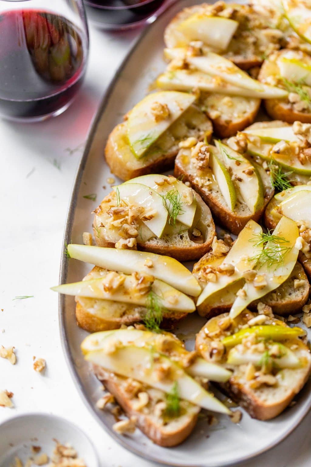 Parmesan Pear Crostini - The Almond Eater
