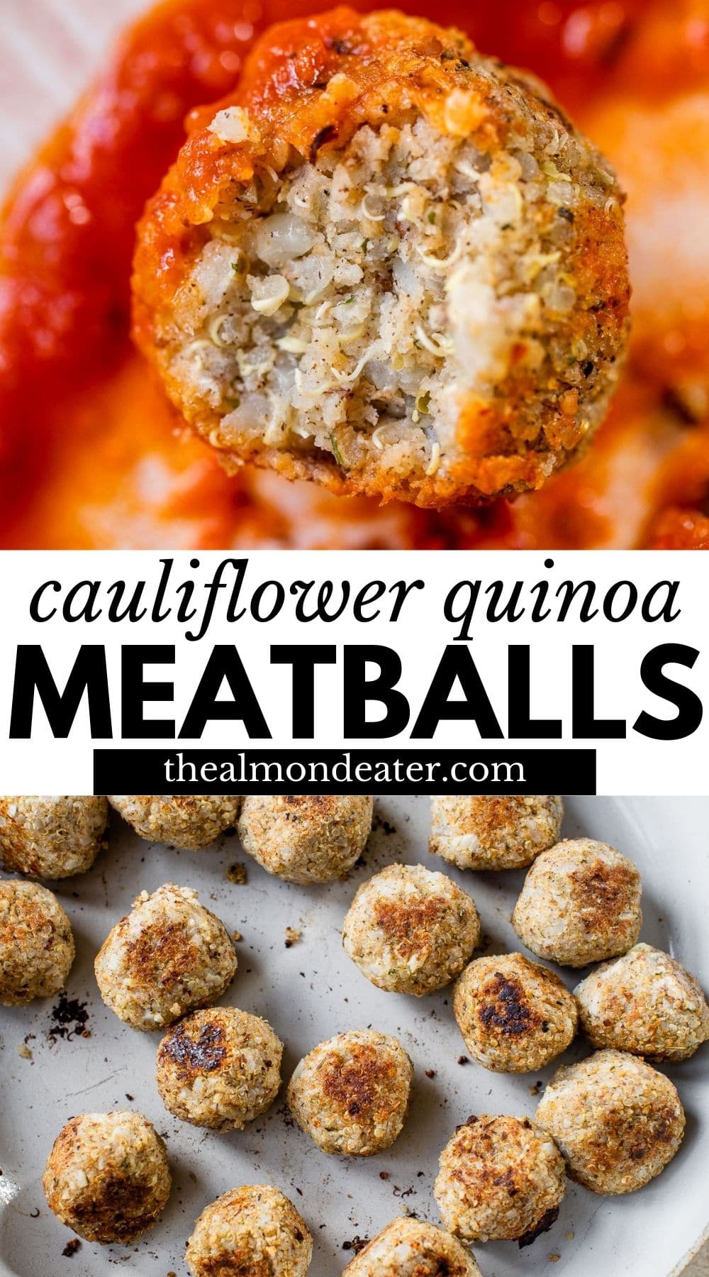 Cauliflower Quinoa Meatballs - The Almond Eater