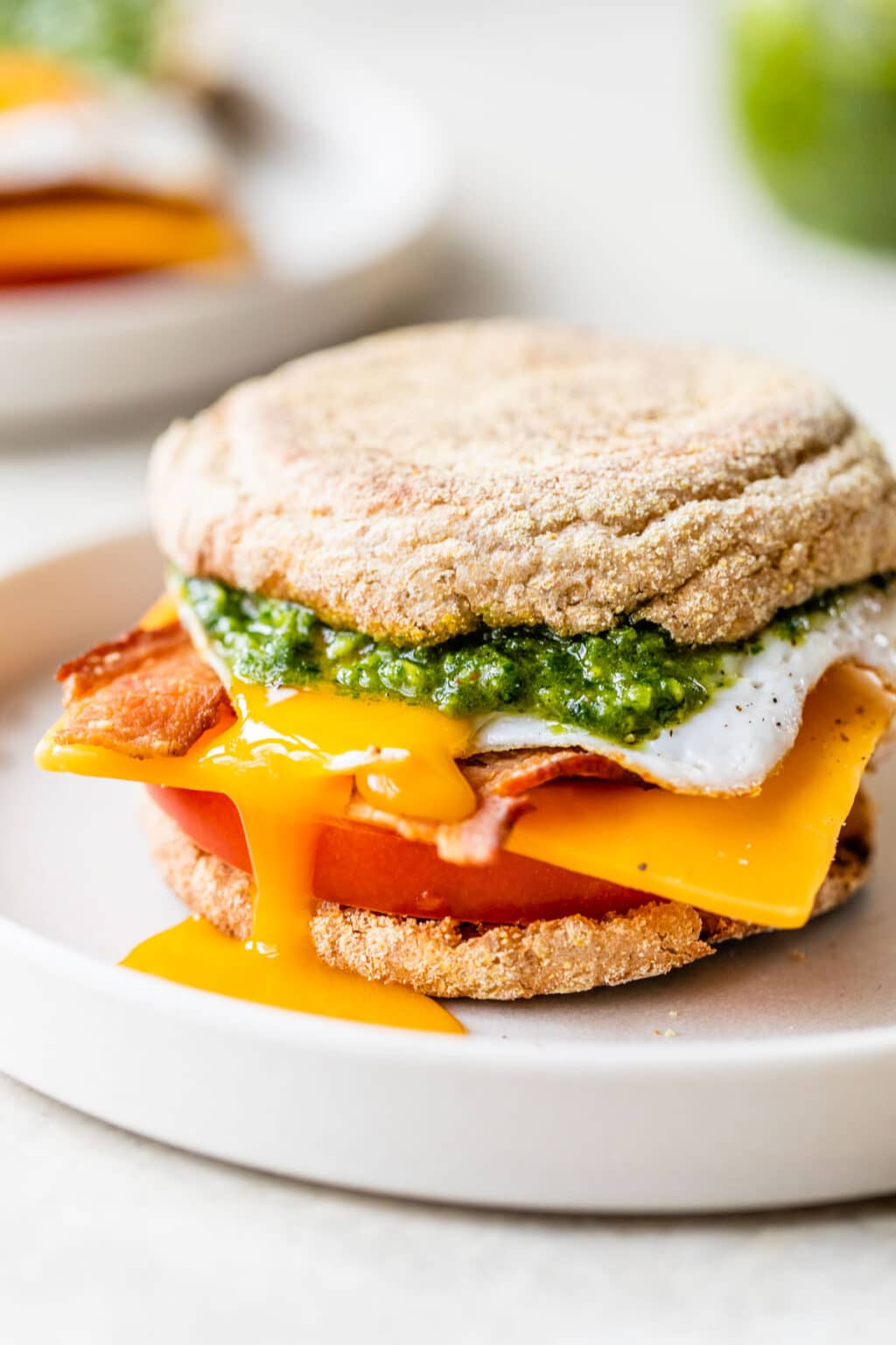 English Muffin Breakfast Sandwich - The Almond Eater
