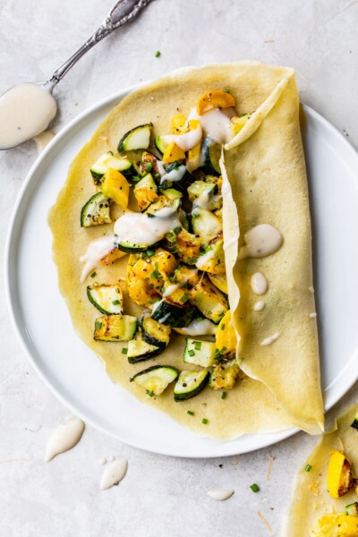 Savory Veggie Crepes - The Almond Eater