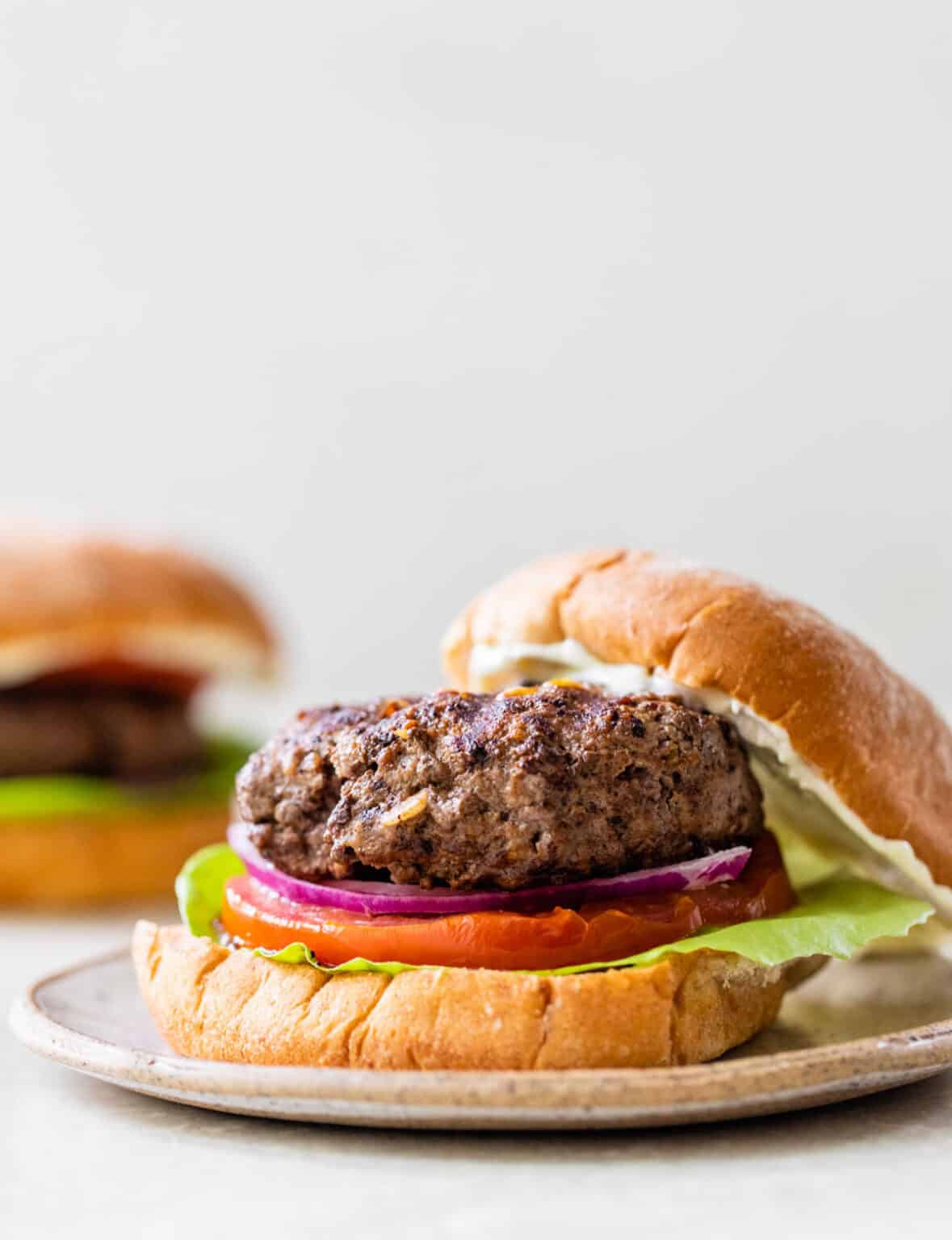 Grilled Bison Burgers - The Almond Eater