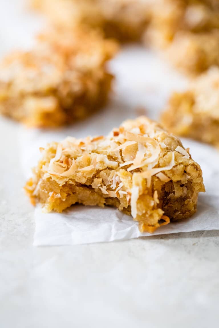 Buttery Coconut Bars - The Almond Eater