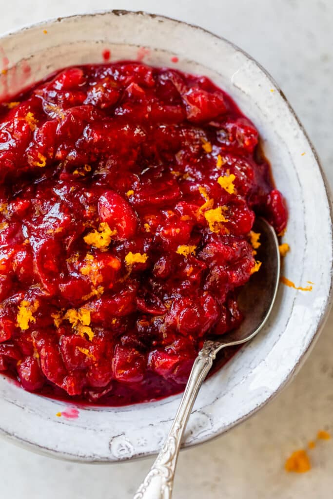 Healthy Cranberry Sauce - The Almond Eater