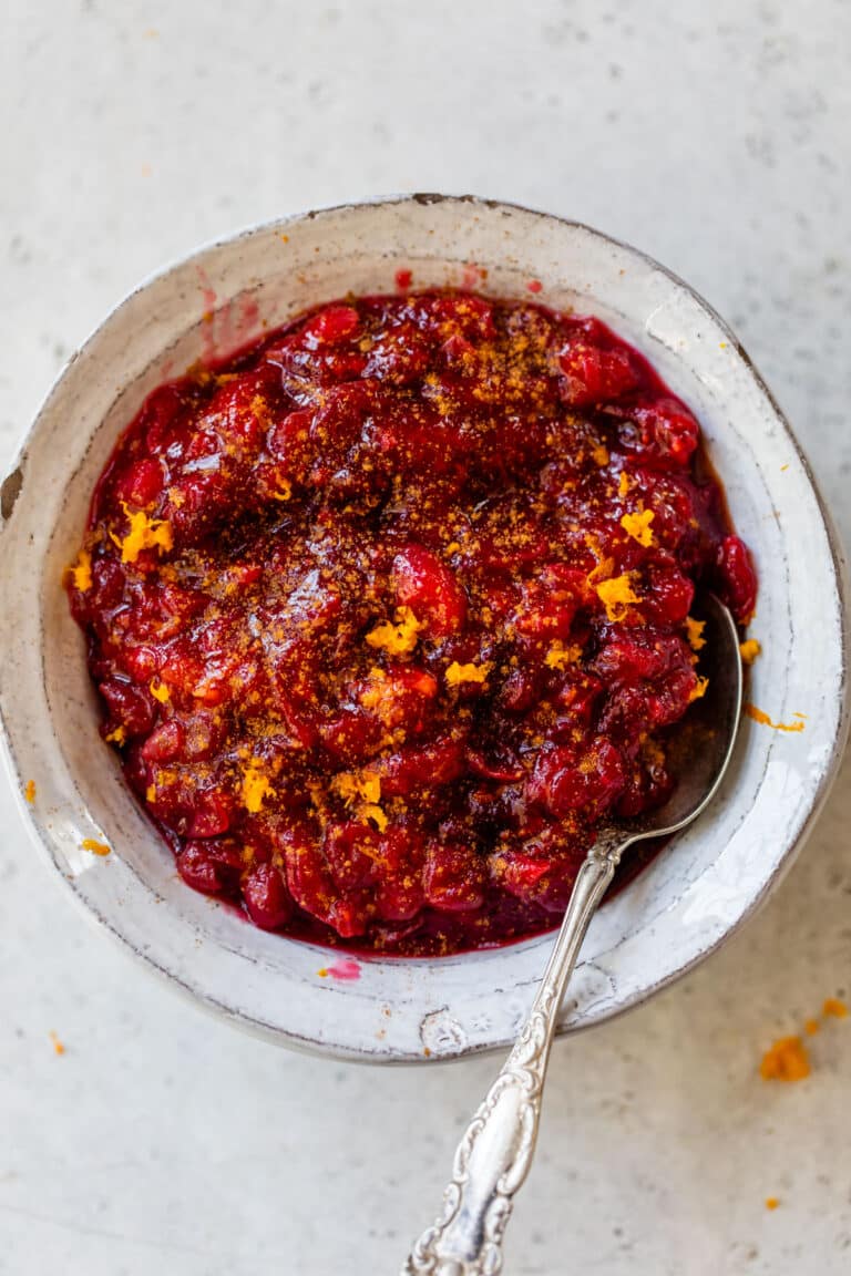 Healthy Cranberry Sauce - The Almond Eater