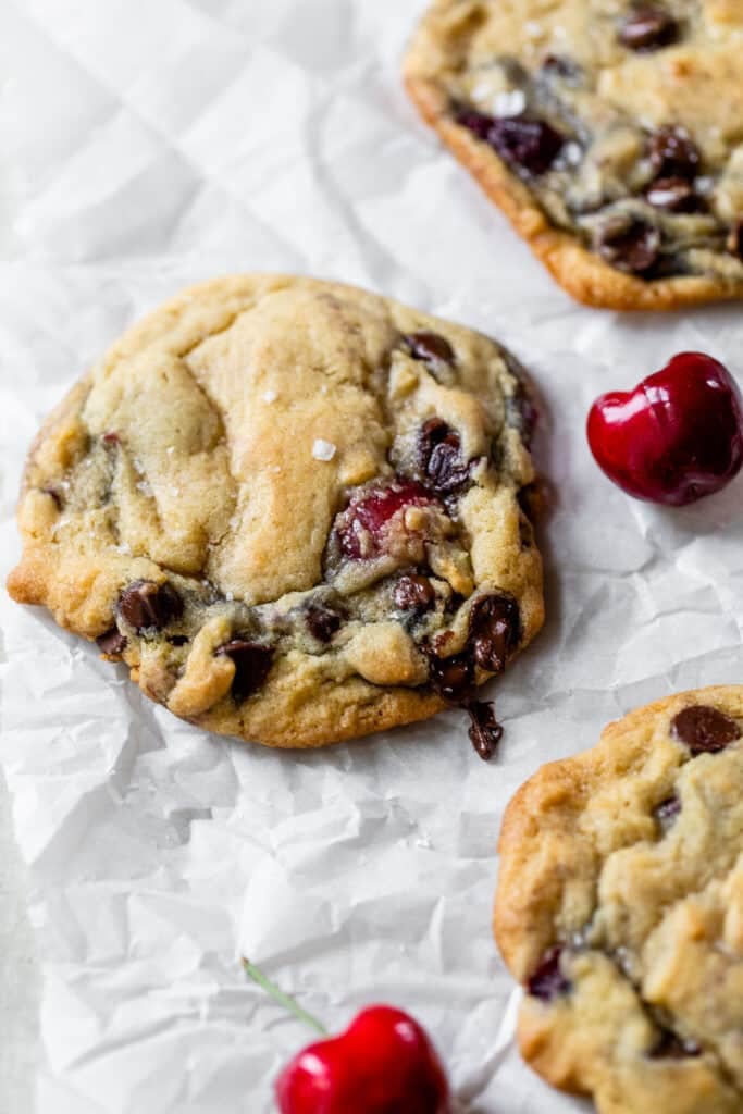 Cherry Chocolate Chip Cookies - The Almond Eater