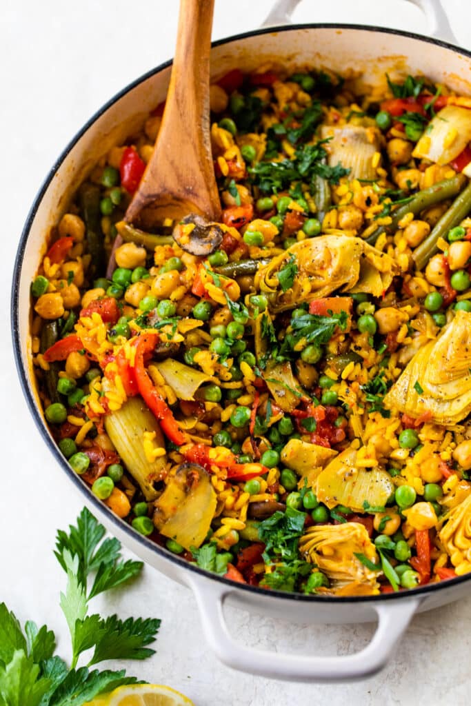 Vegetable Paella - The Almond Eater