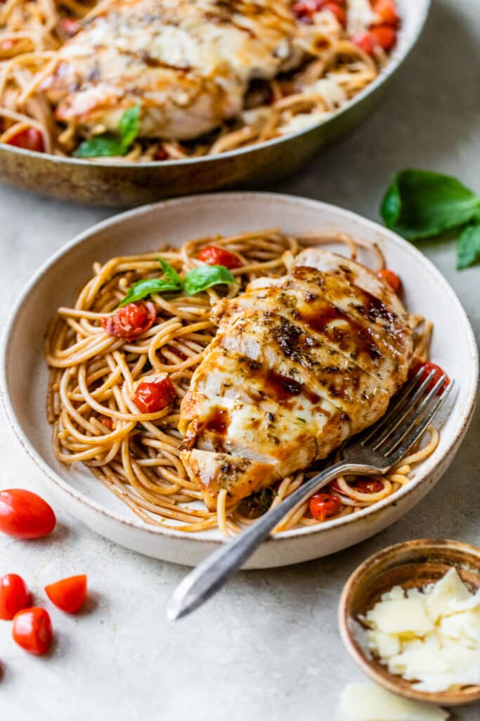 Bruschetta Chicken Pasta The Almond Eater
