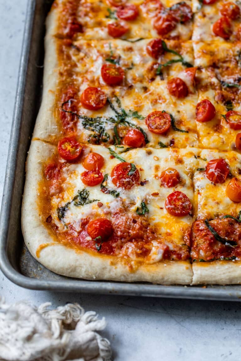 Sheet Pan Pizza - The Almond Eater