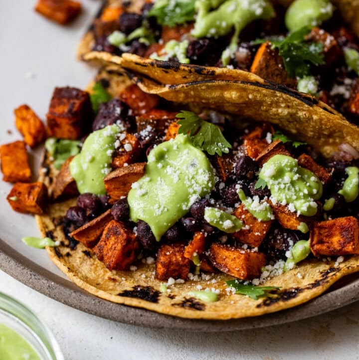 Plantain Sweet Potato Tacos-The Almond Eater