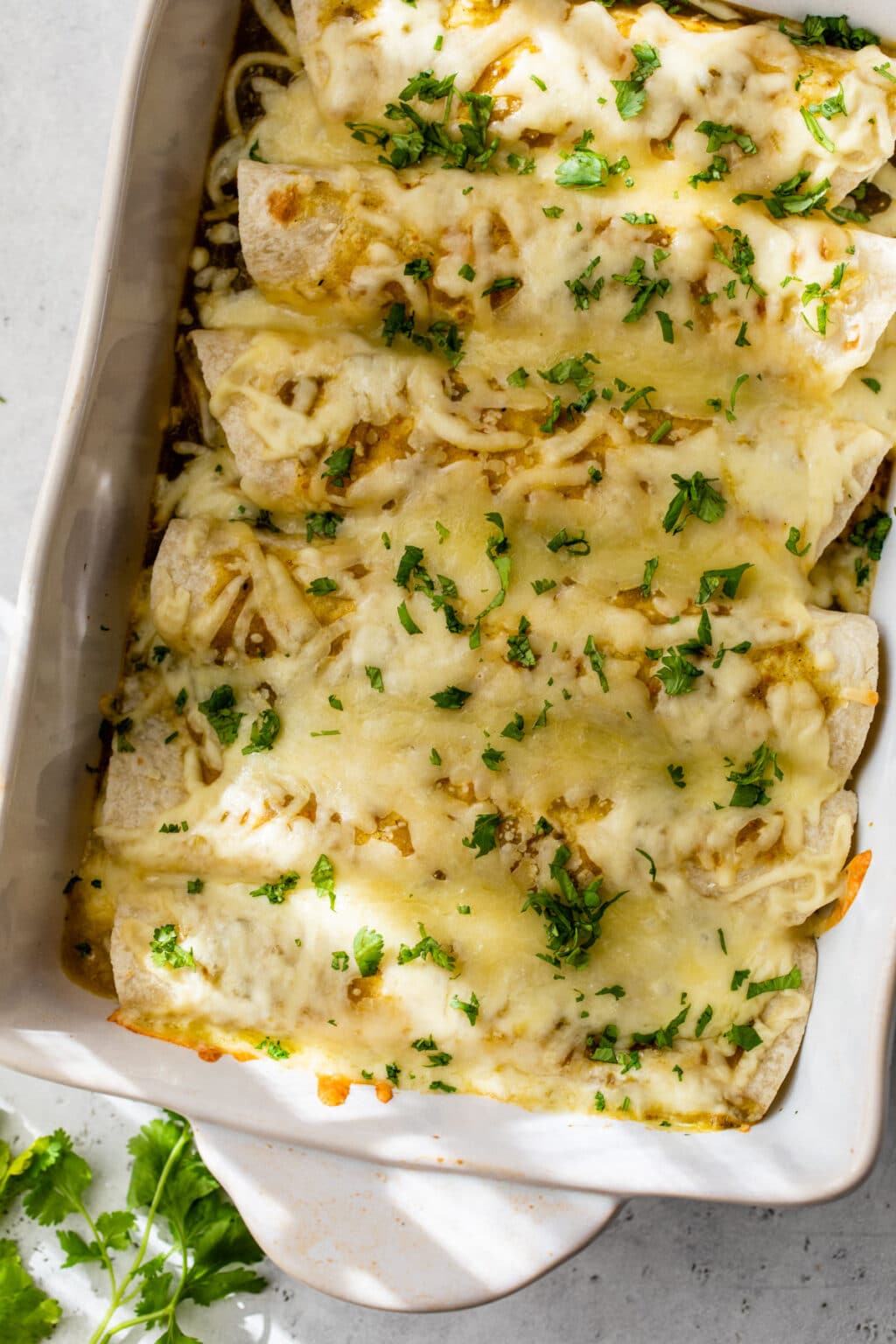 Green Chicken Enchiladas - The Almond Eater