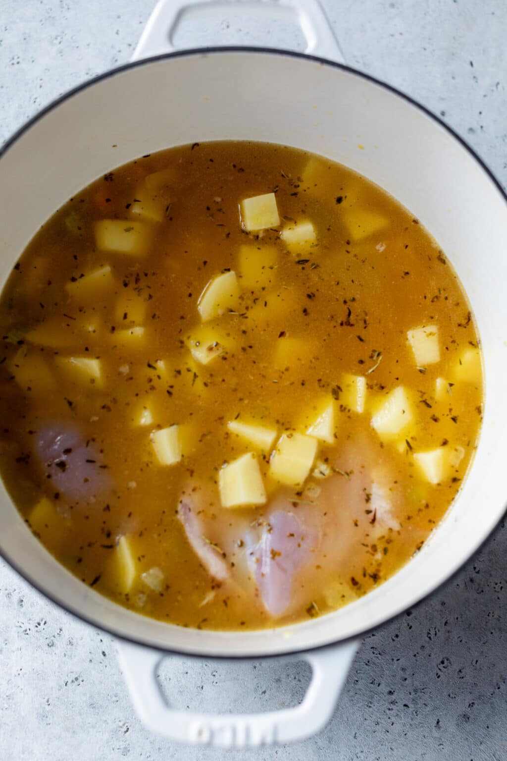 Chicken Pot Pie Soup - The Almond Eater