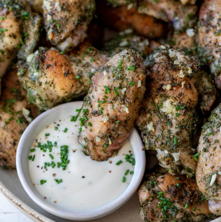 Ranch Chicken Wings - The Almond Eater