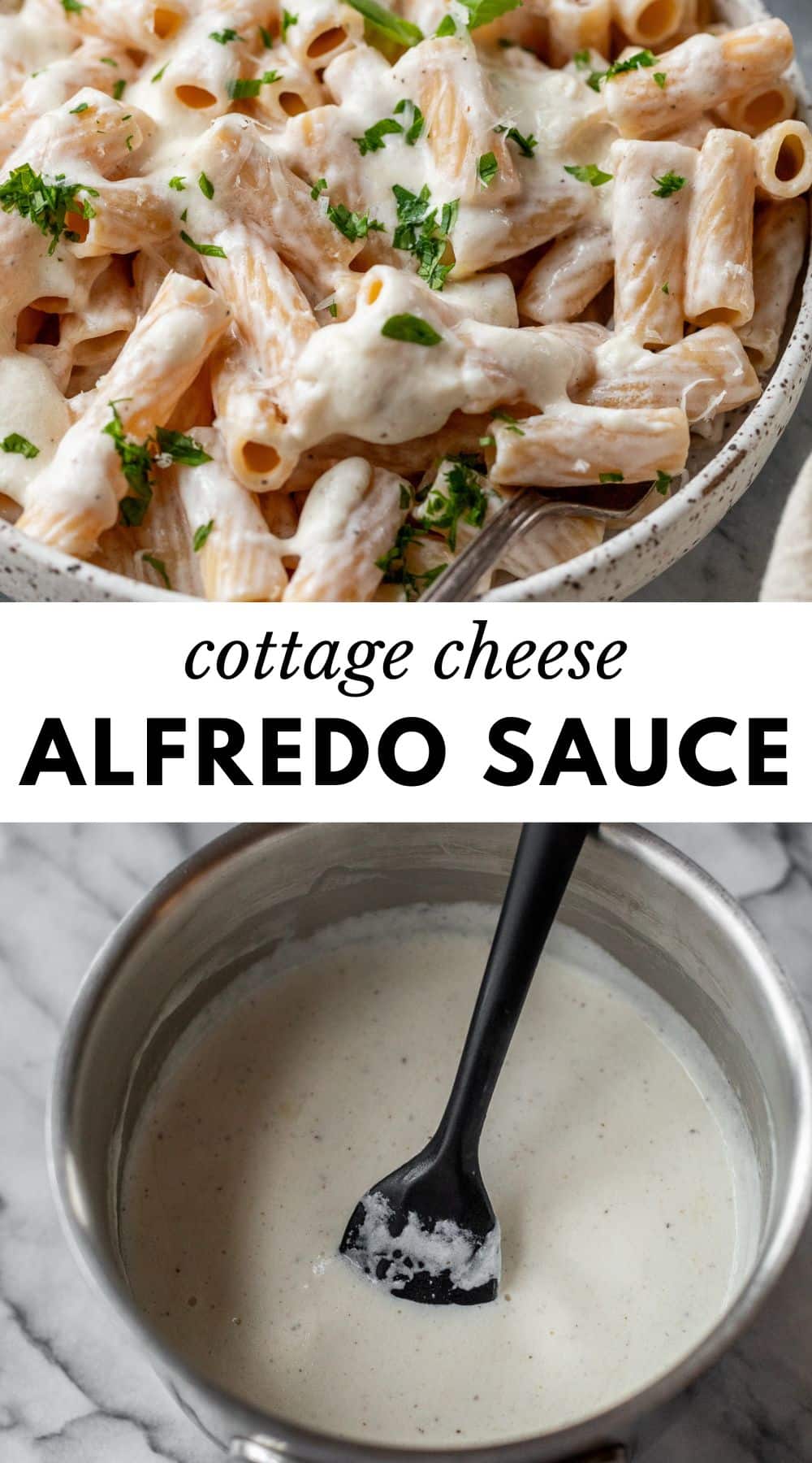 Cottage Cheese Alfredo Sauce - The Almond Eater
