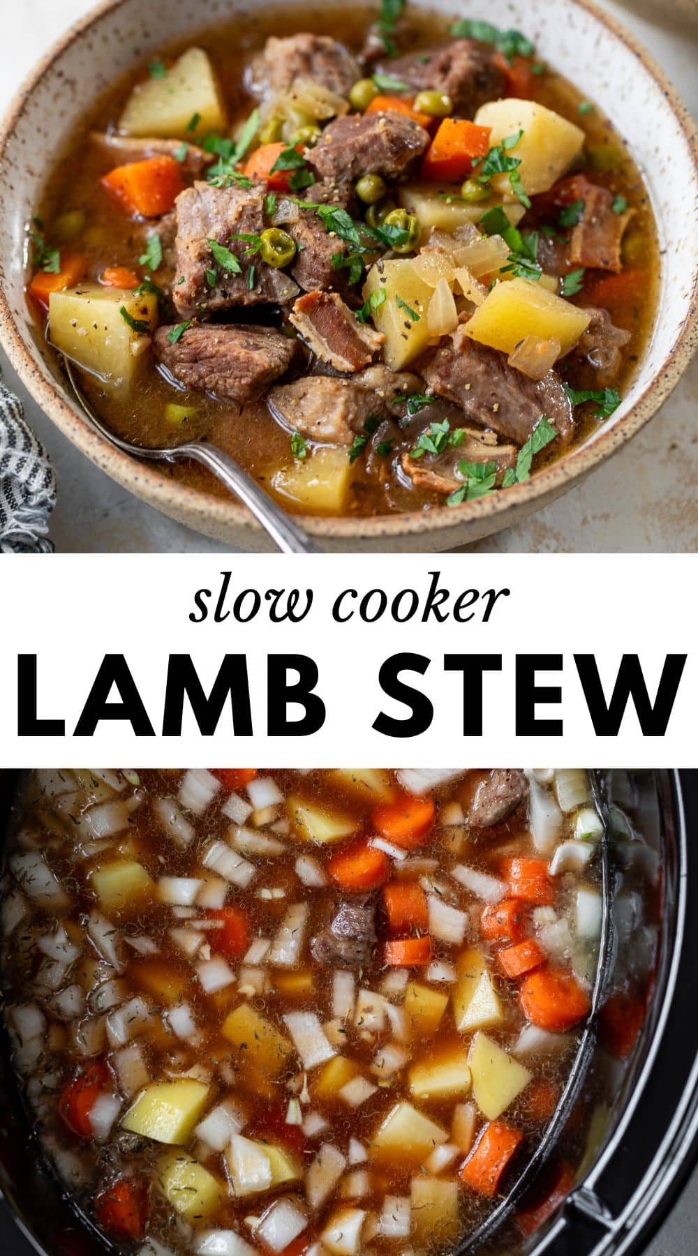 Slow Cooker Lamb Stew - The Almond Eater