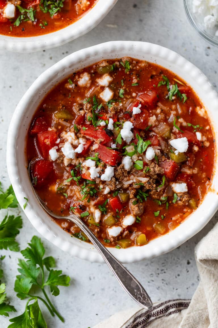 Stuffed Pepper Soup - The Almond Eater