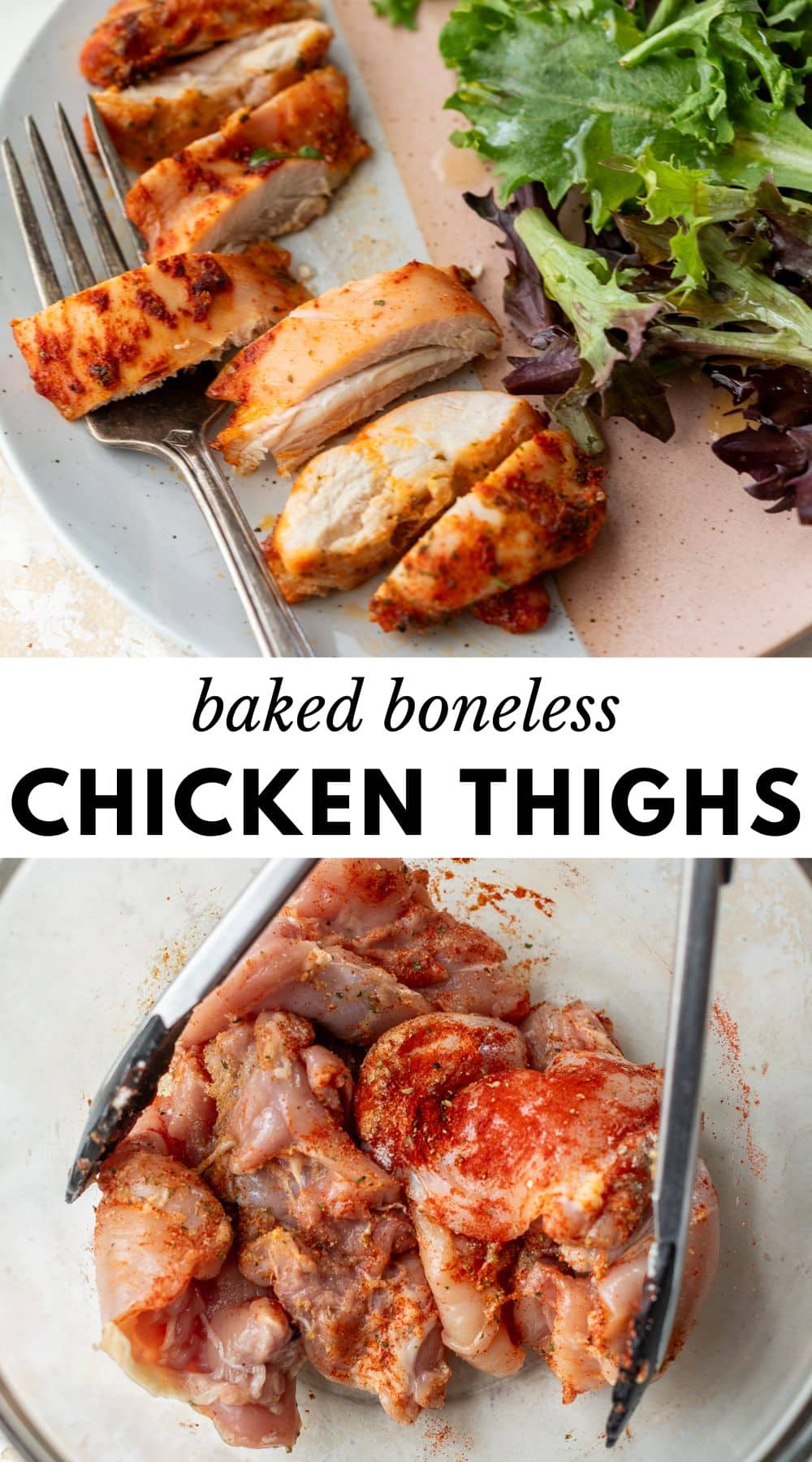 Baked Boneless Chicken Thighs - The Almond Eater